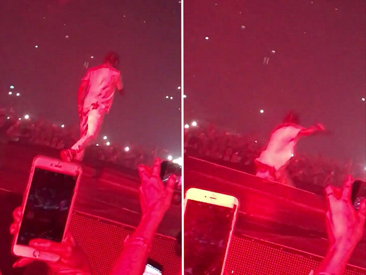 Travis Scott Breaks Stage Prop, Drake Promises Free Show! | TMZ.com