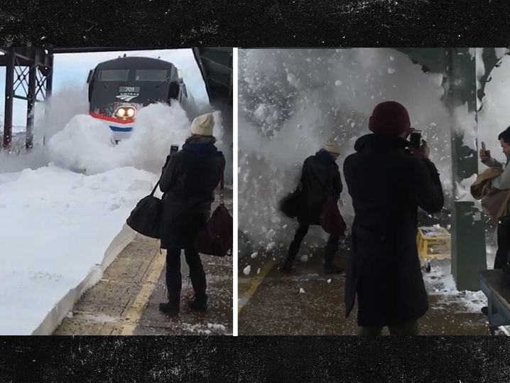 Amtrak Train Plows Through Snow, Blasts Waiting Commuters | TMZ.com