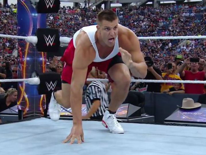 Rob Gronkowski Gets in the Ring for WrestleMania 33 | TMZ.com