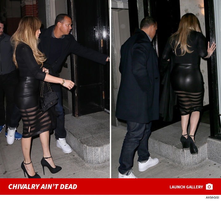 A-Rod Plays the Gentleman, Gets Rear View of J Lo in Leather | TMZ.com