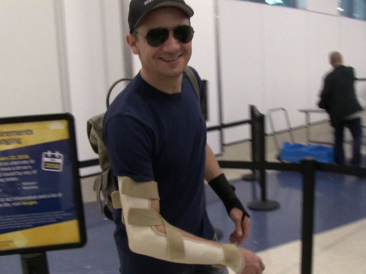 Jeremy Renner Hurt His Arm and Wrist, Probably on the Set of 'Avengers ...