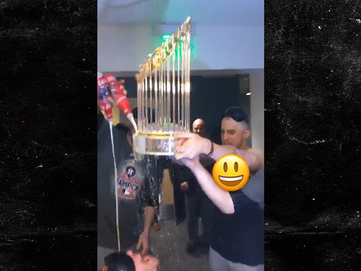 Houston Astros Turn W.S. Trophy Into Beer Luge in Wild Locker Room Turn ...