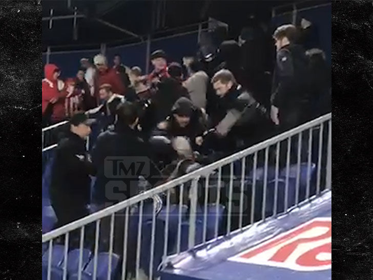 Violent Brawl at NY Red Bulls Game, Fan Kicked Down the Stands | TMZ.com