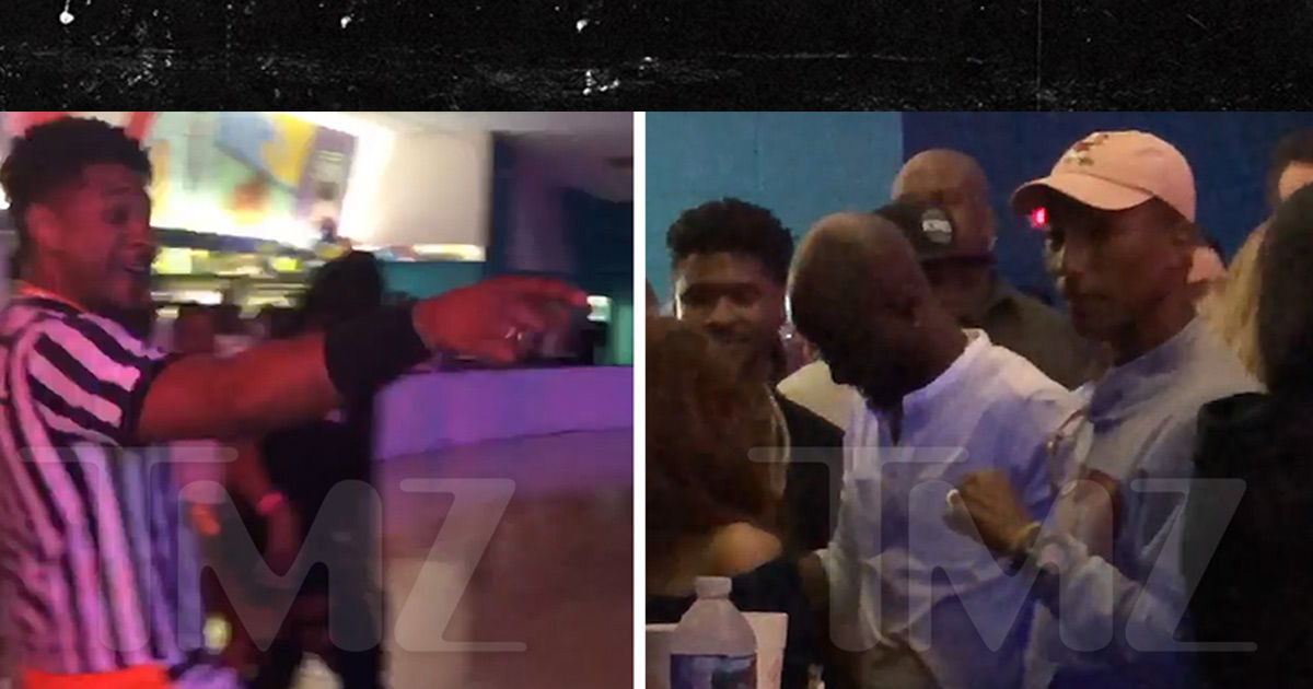 Pharrell, Usher, Pusha T Party at Roller Skating Rink Before Music Fest ...