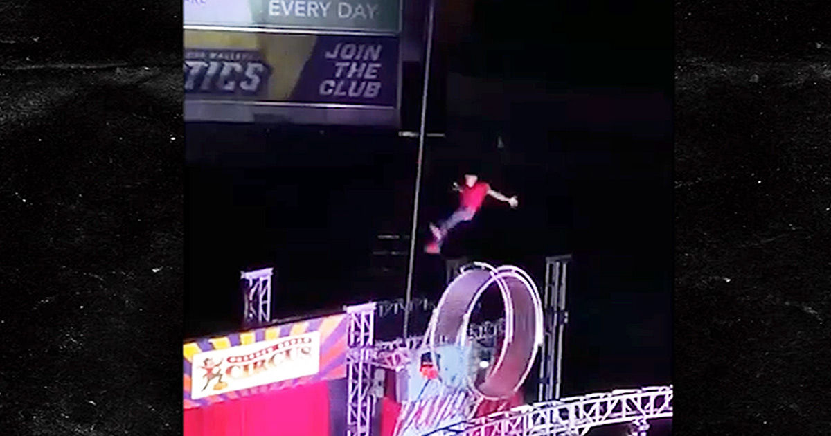 Garden Bros Circus Performer Falls During Wheel Stunt | TMZ.com