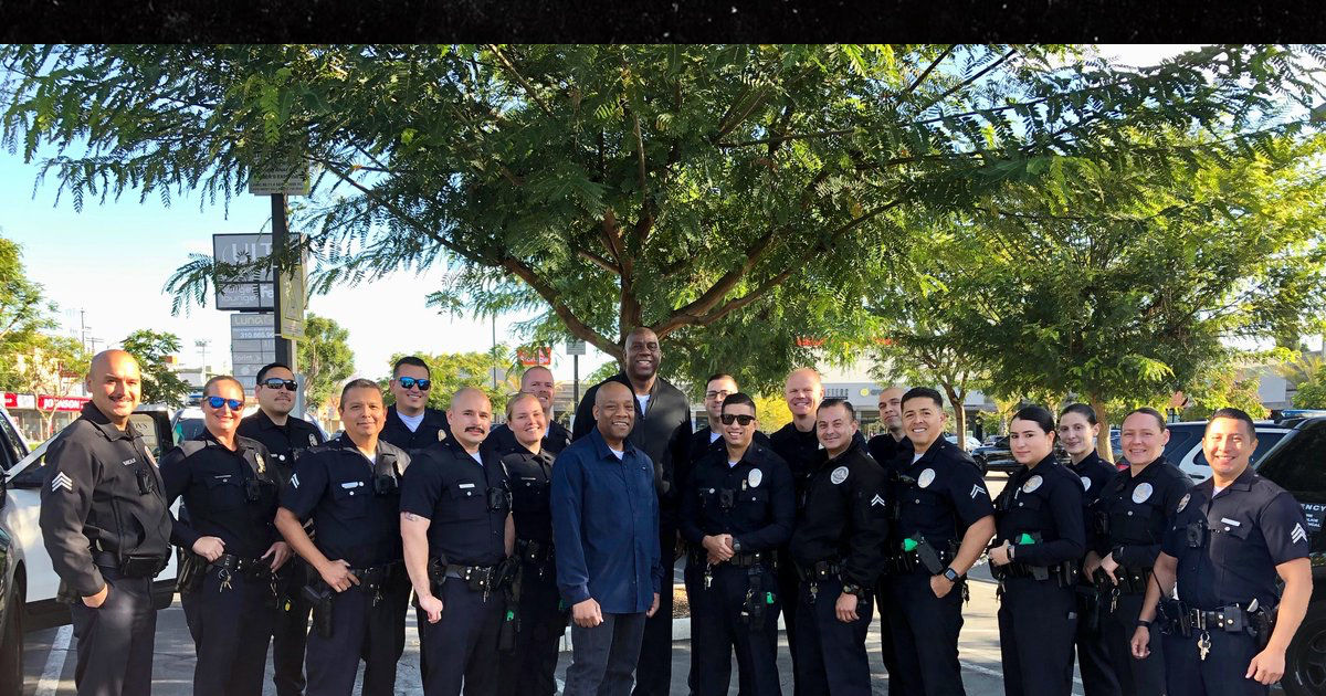 Magic Johnson Crashes LAPD Roll Call, 'It Made Our Day!' | TMZ.com